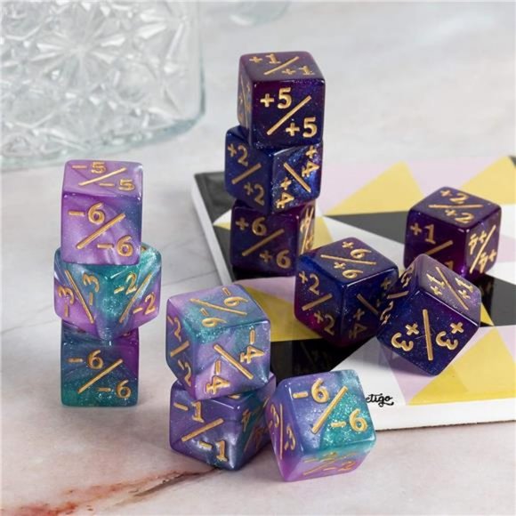 Toys | 48 Pcs Token Dice Counters Magic The Gathering Glitter Sparkle ...